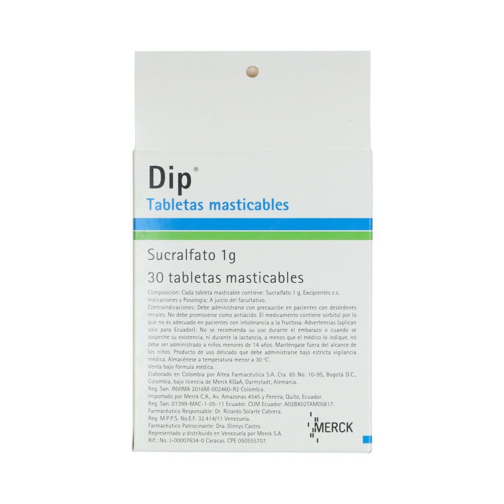 Dip 1Gr. Blister X 2 Tabletas Masticables - Sabor A Menta