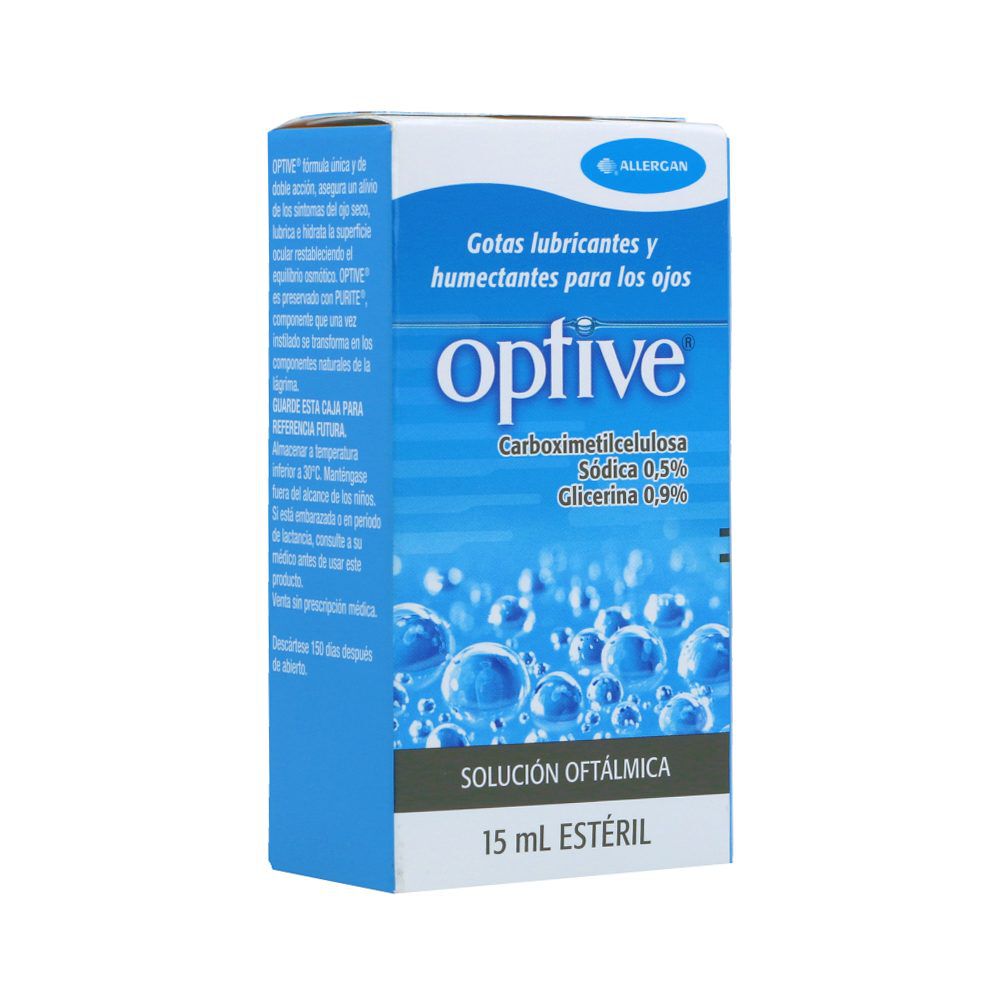 Optive Solución Oftálmica (3.25Mg+1.75Mg+9Mg)/mL Frasco X 15 mL