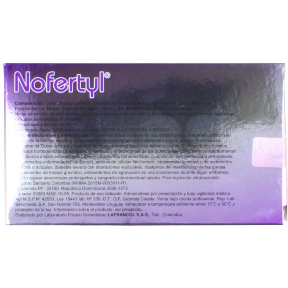 Nofertyl Solución Inyectable Caja X 1 Ampolla