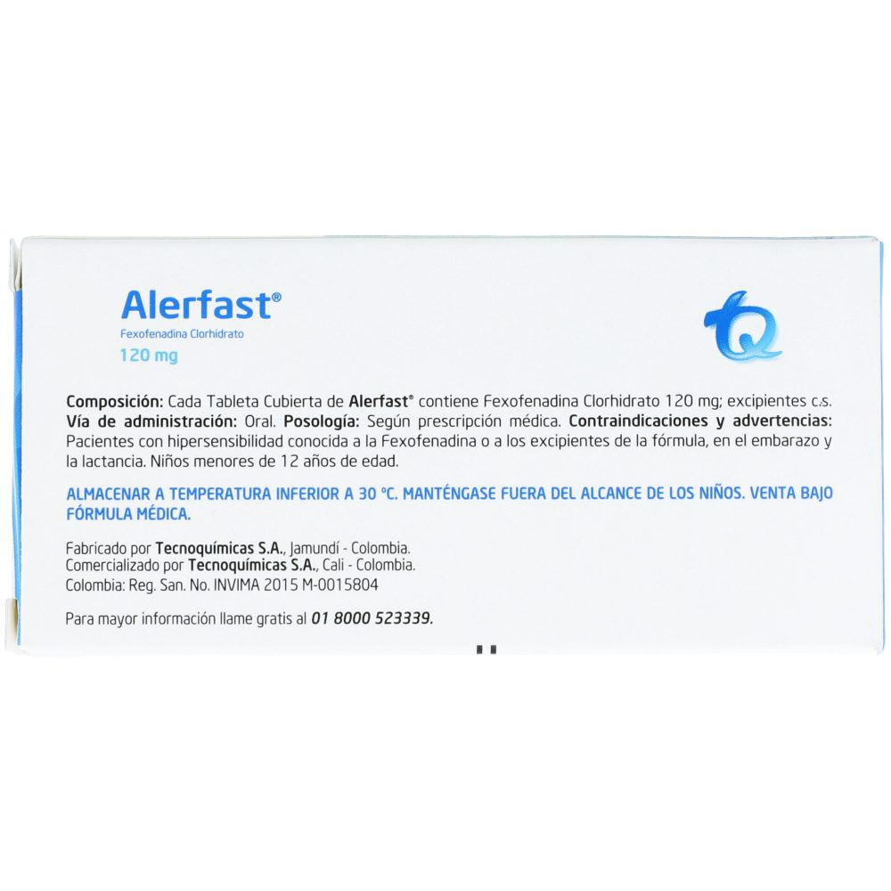 Alerfast 120Mg Caja X 10 Tabletas Recubiertas