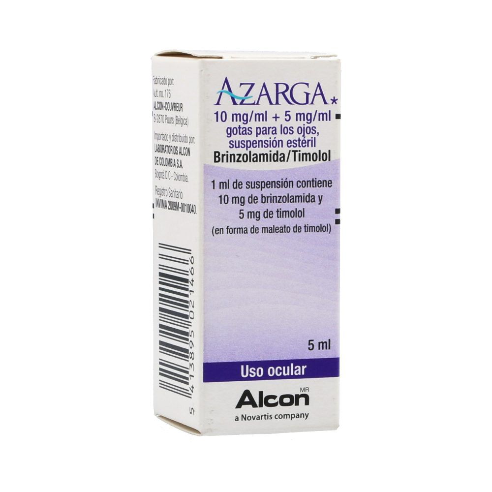 Azarga Suspensión Oftalmológica Estéril (10Mg+5Mg)/mL Frasco X 5mL