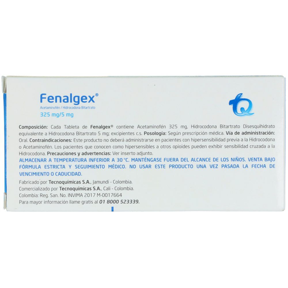 Fenalgex Caja X 10 Tabletas