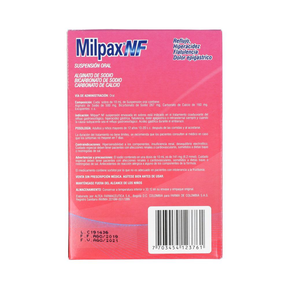 Milpax Nf Caja X 12 Sobres X 10mL Suspensión Oral
