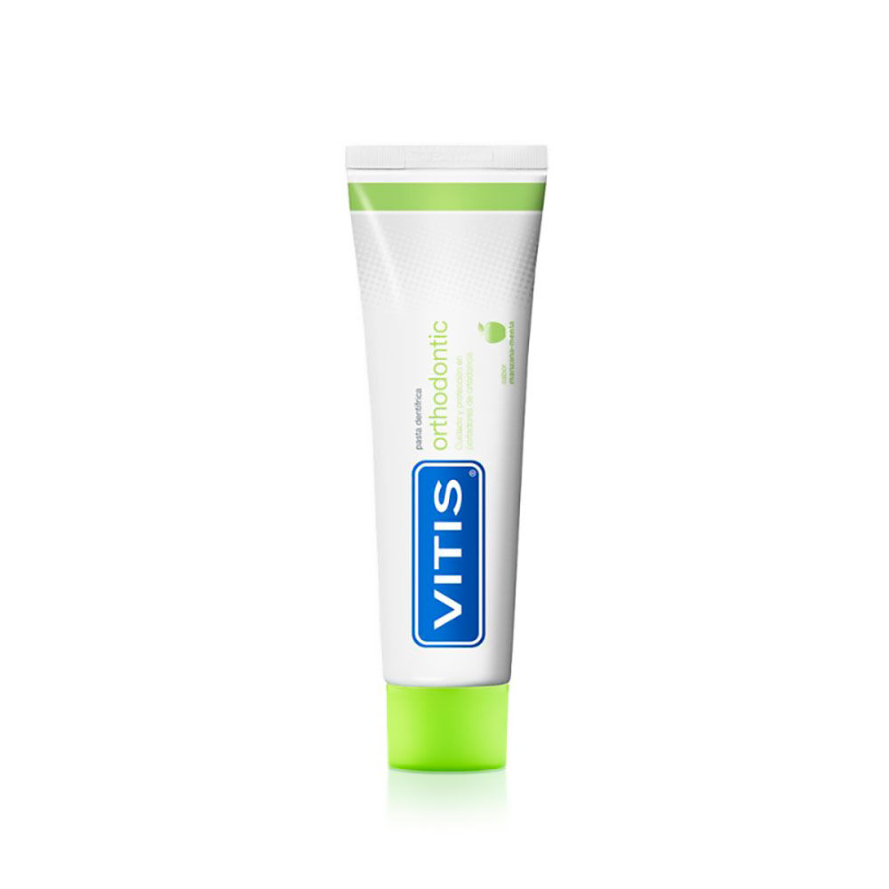 Crema Dental Vitis Tubo X 100mL Orthodontic Manzana-Menta