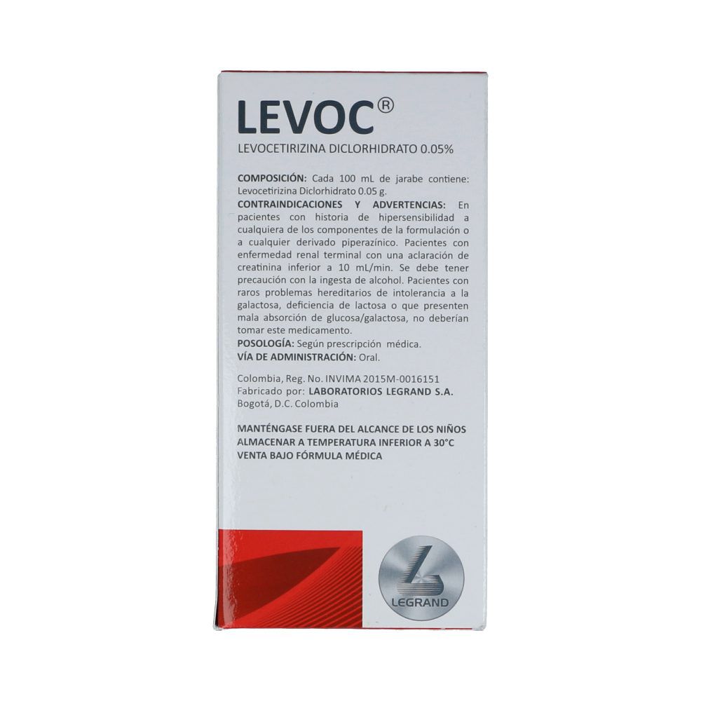 Levoc 0.05% Jarabe Frasco X 120 mL