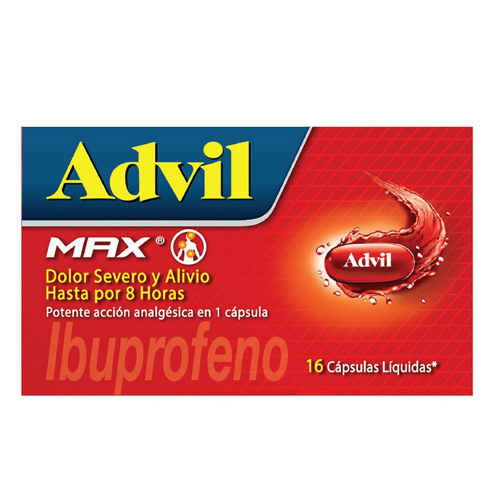 Advil Max Cápsulas Líquidas 400Mg Caja X 1 Frasco X 16