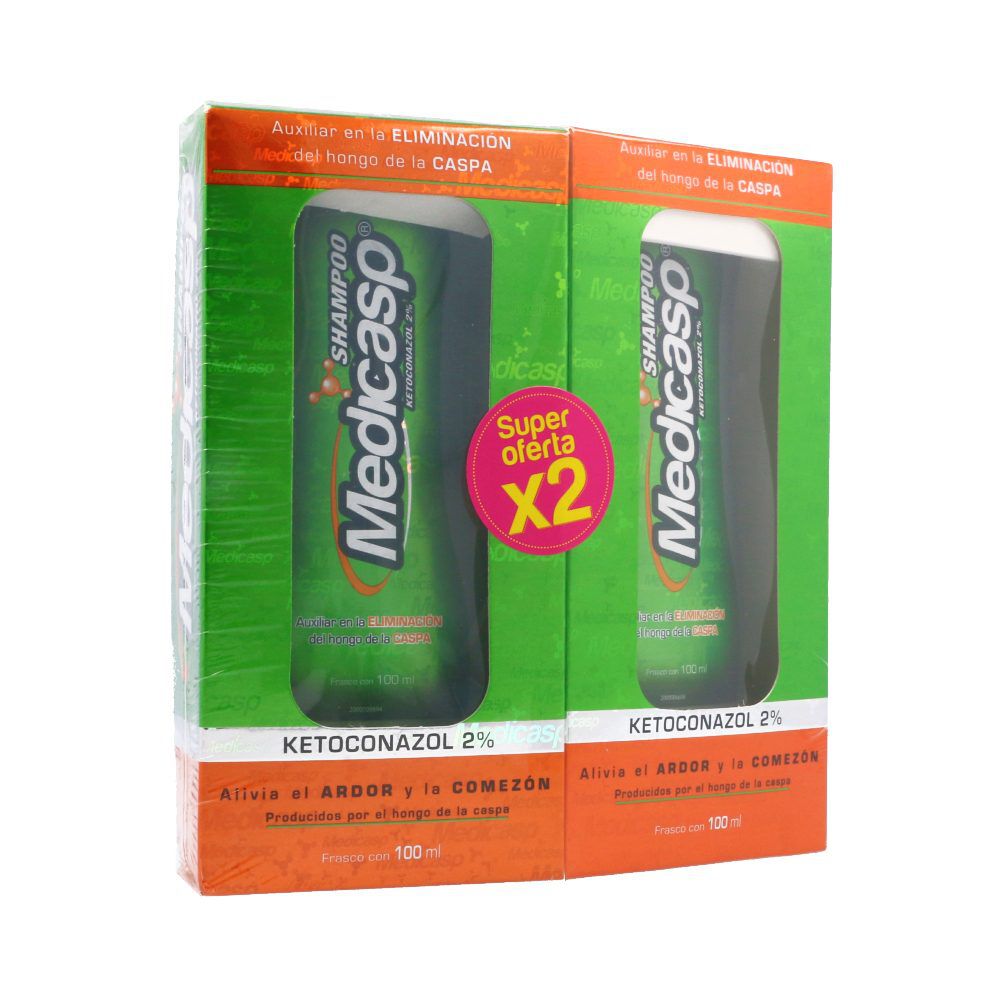 Shampoo Promo Medicasp 0,02 Paquete X 2 Frascos X 100mL