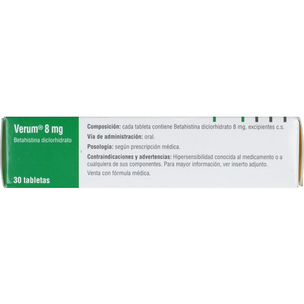 Verum 8Mg Caja X 30 Tabletas