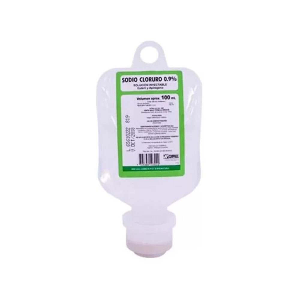 Sodio Cloruro 0.9% Solucion Inyectable Bolsa X 100Ml Corpaul