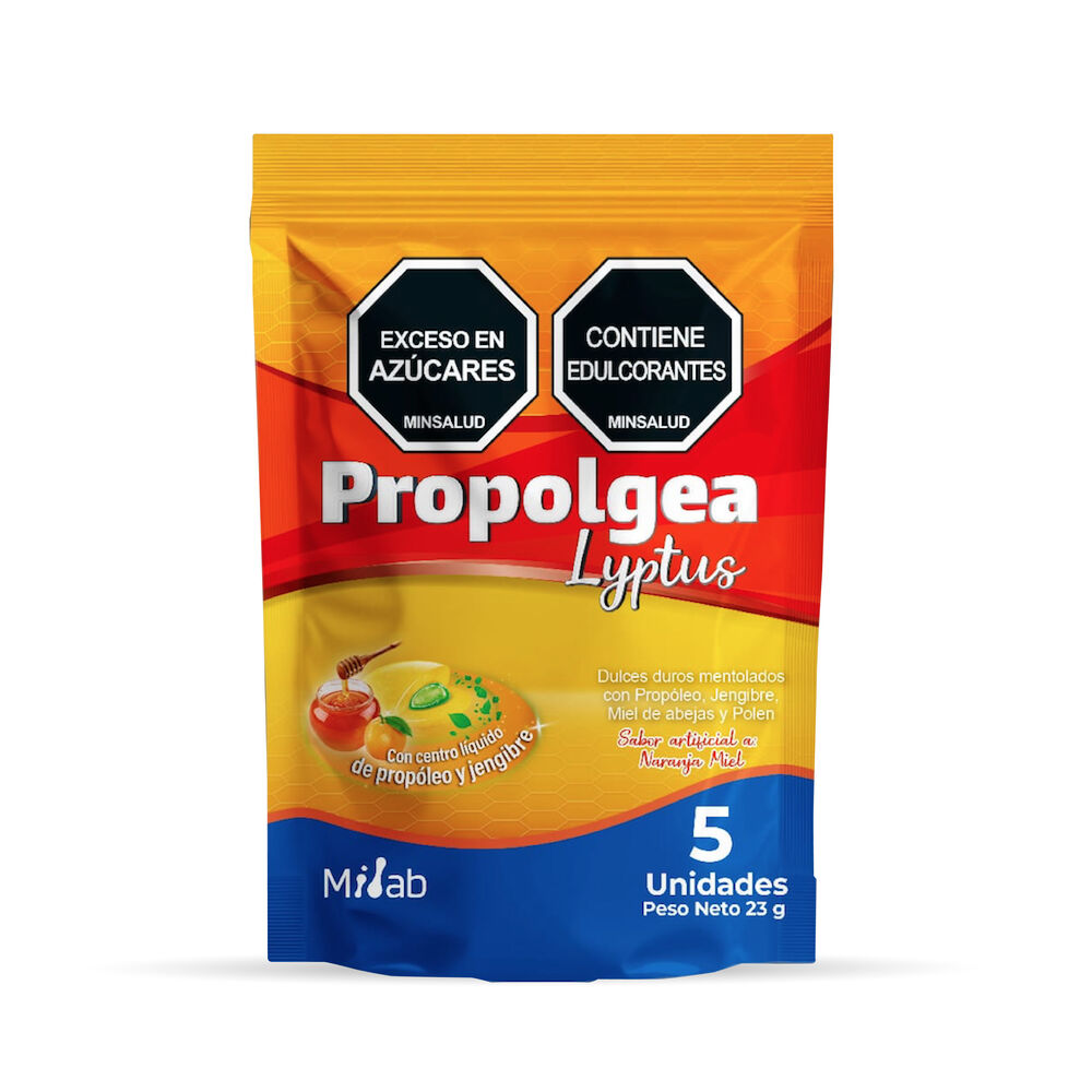 Propolgea Lyptus Sobre por 5 Unidad Naranja Miel