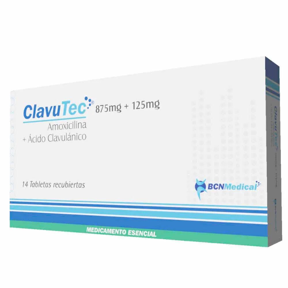 Clavutec (875+125)Mg Tabletas Recubiertas Caja X 14