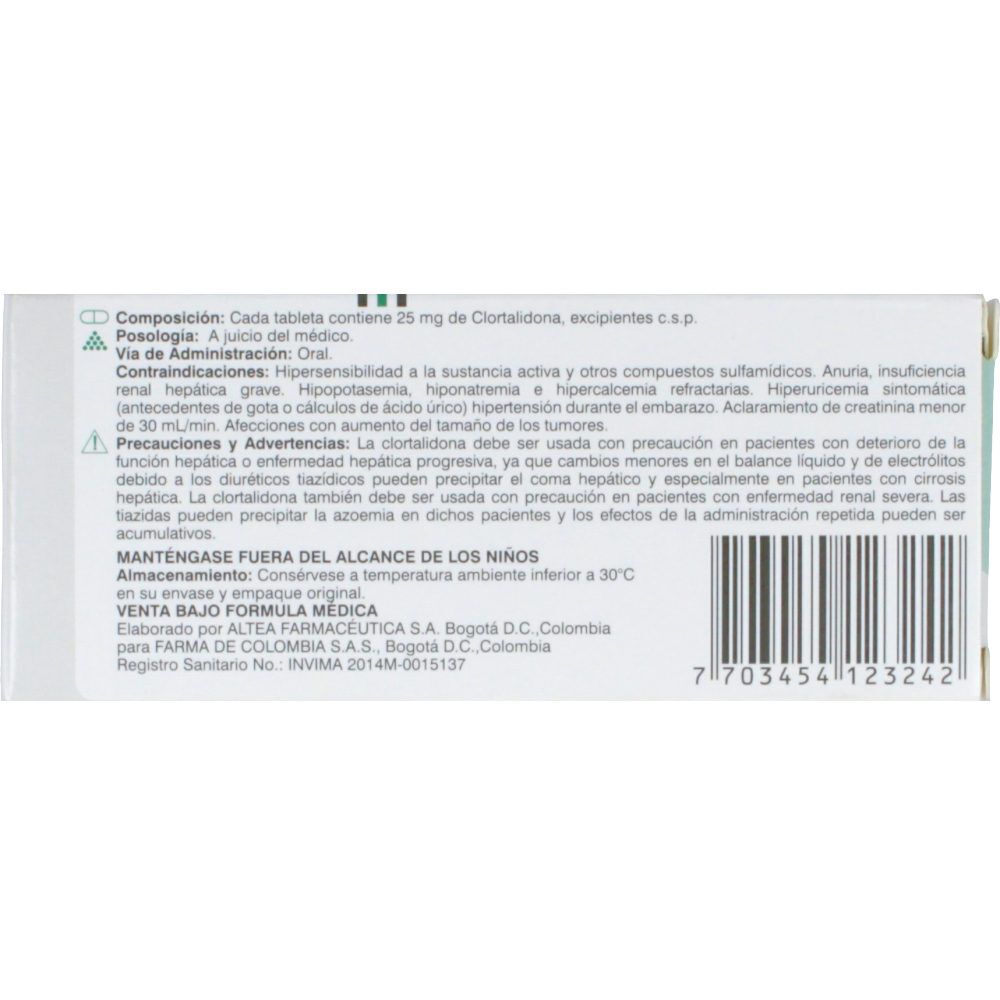 Hidroten Tabletas 25Mg Caja X 30