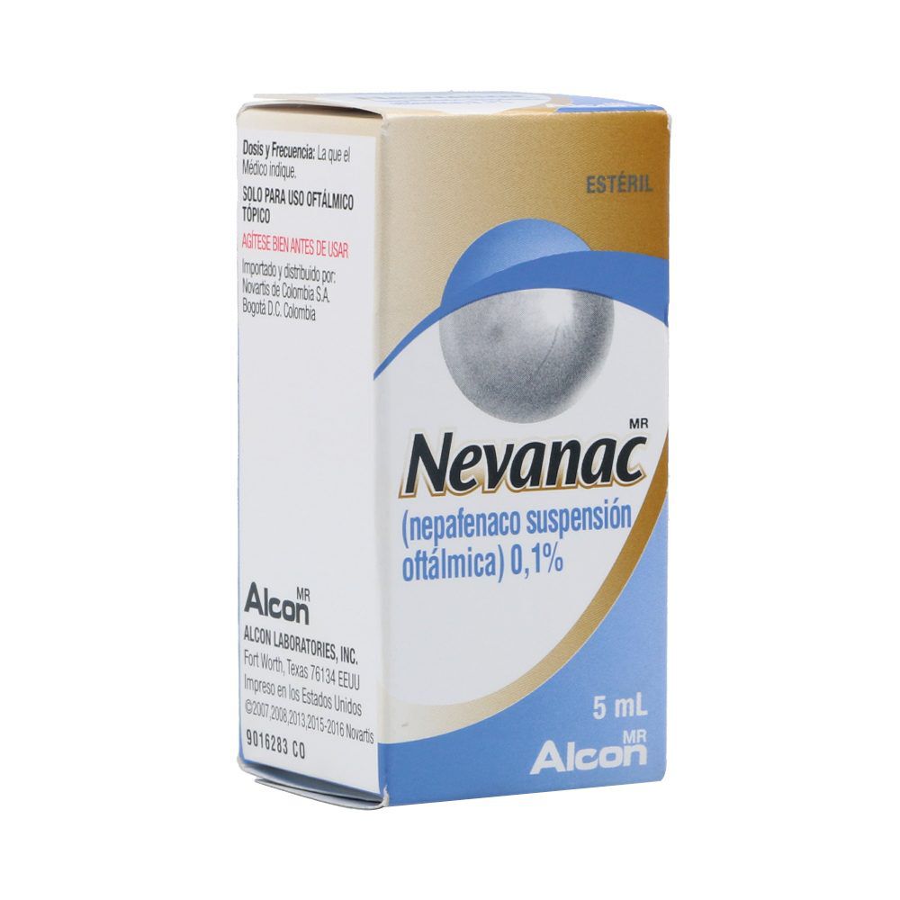 Nevanac 0,10% Suspensión Oftalmologica Frasco X 5mL