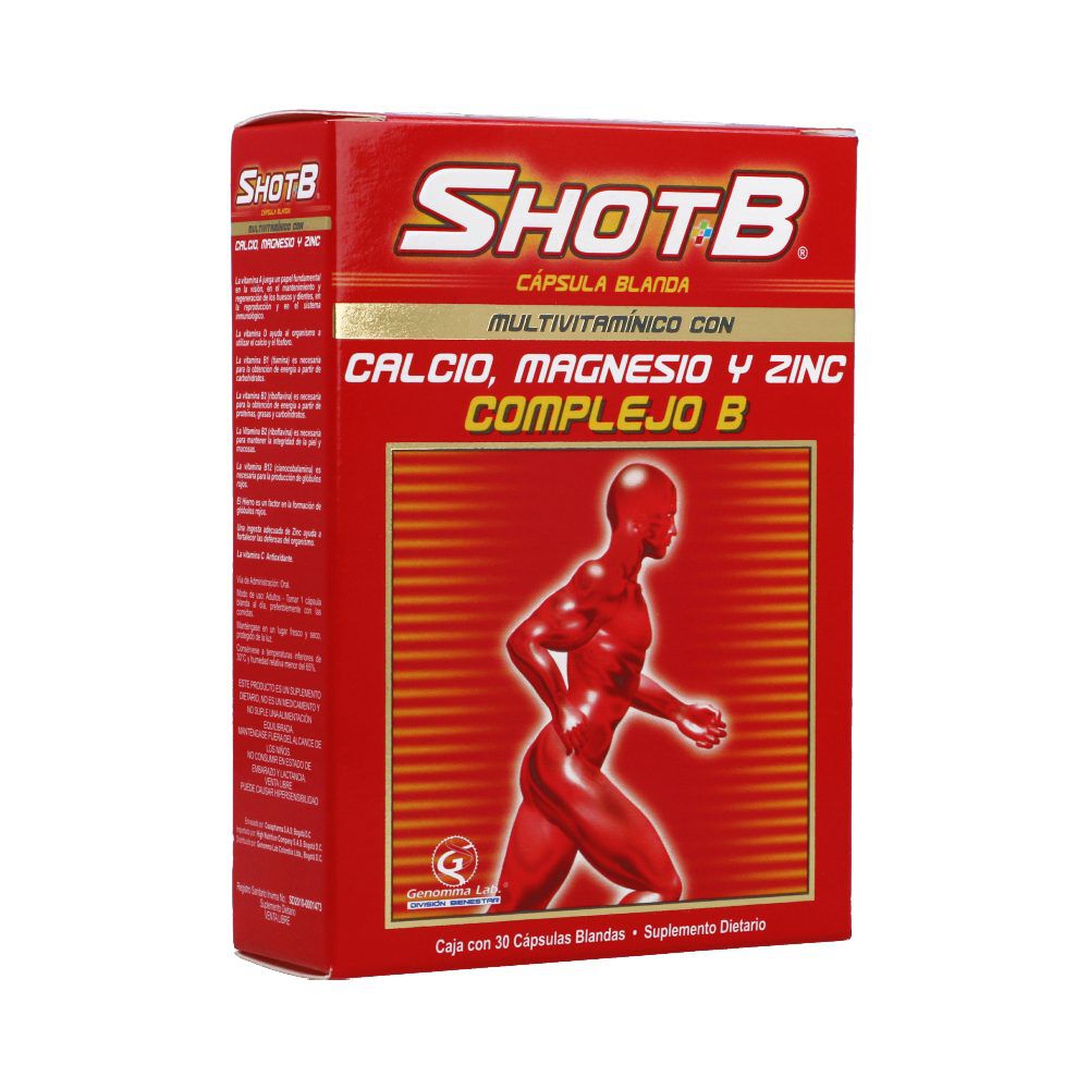 Shot B Suplemento Dietario Cápsulas Blandas Caja X 30