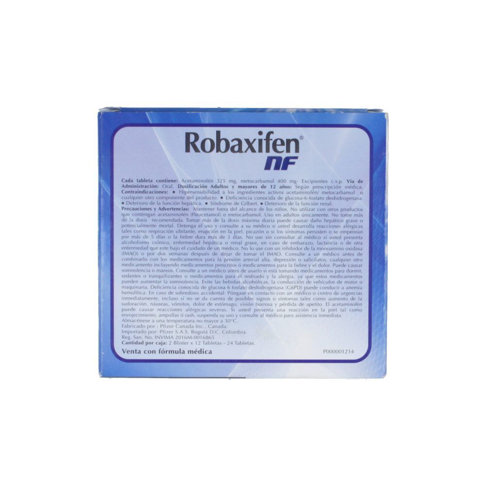 Robaxifen Nf Caja X 24 Tabletas Recubiertas