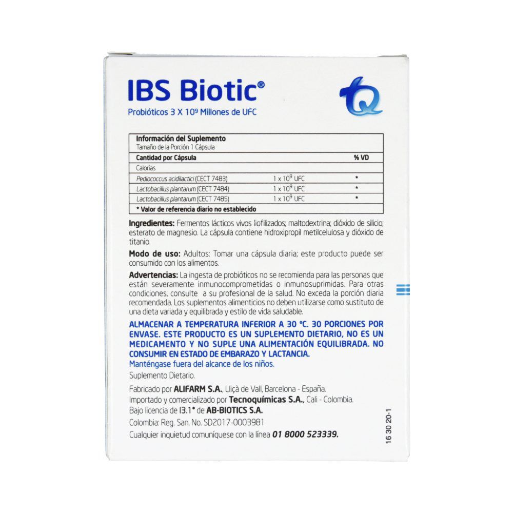 Probiótico IBS Biotic Cápsulas Caja X 30