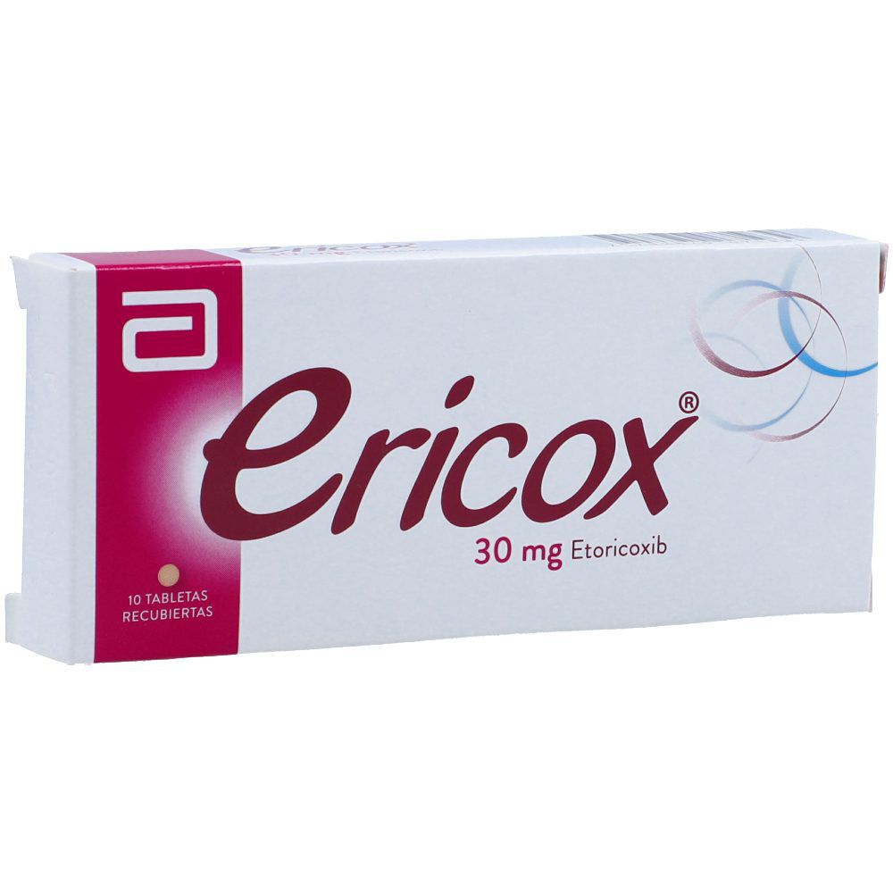 Ericox 30Mg Caja X 10 Tabletas Recubiertas