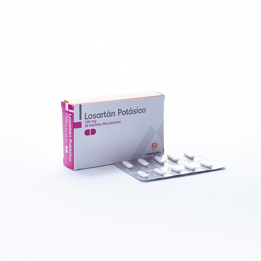 Losartan Tabletas Recubiertas 100Mg Caja X 30