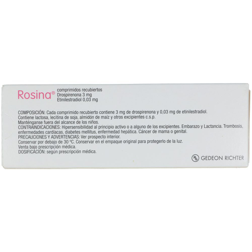 Rosina (3+0,03)Mg Caja X 21 Tabletas Recubiertas