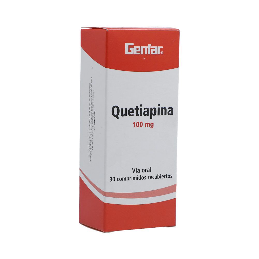 Quetiapina Tabletas Recubiertas 100Mg Caja X 30
