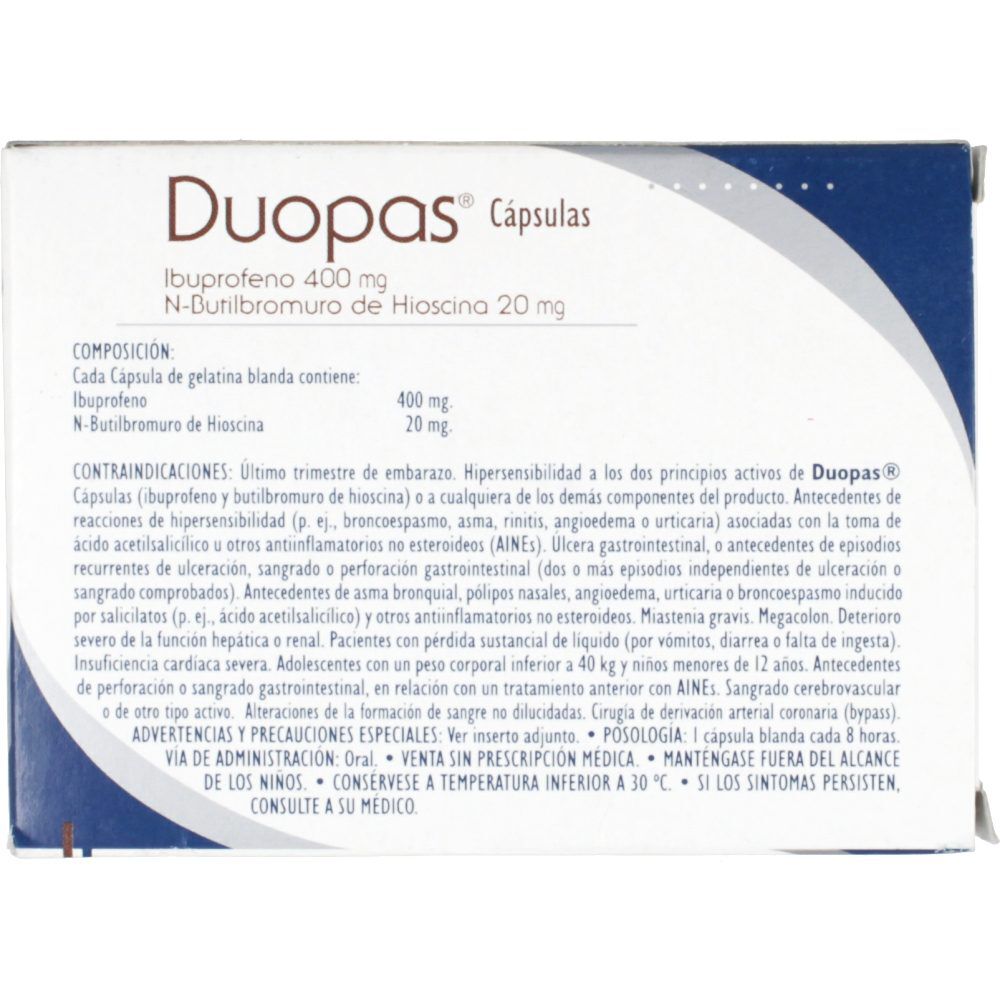 Duopas Cápsulas Blandas (400+20)Mg Caja X 10