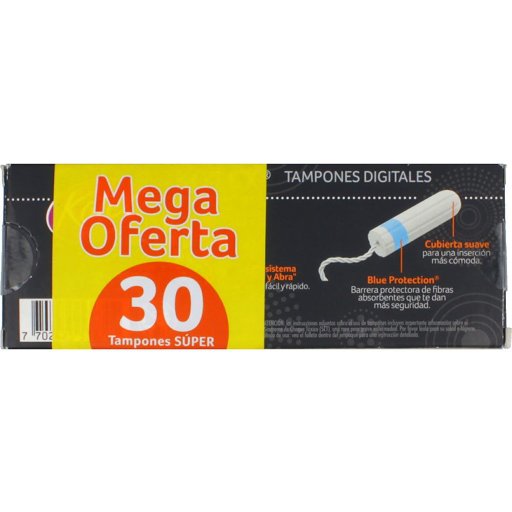 Mega Oferta Tampones Kotex Evolution 20+10 Paquete X 30 Super Plus