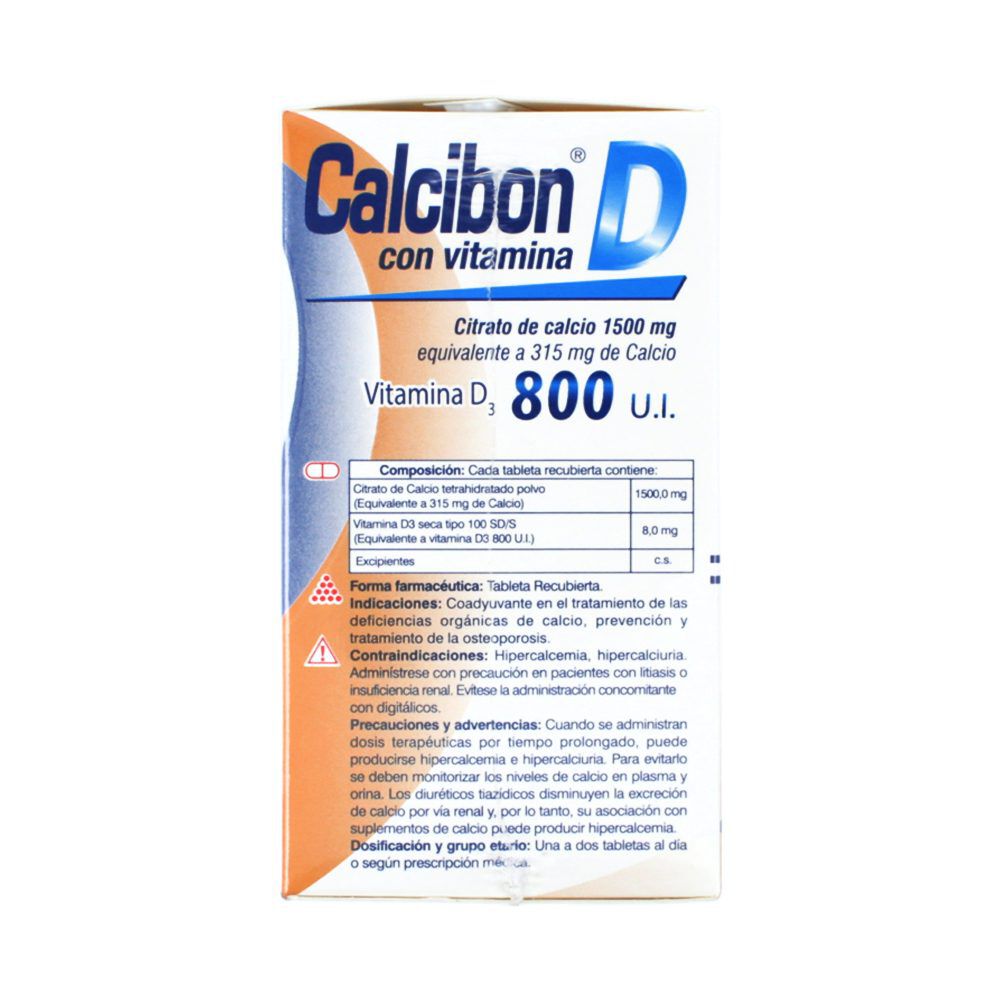 Calcibon D 800Ui Tableta Recubierta Frasco X 30