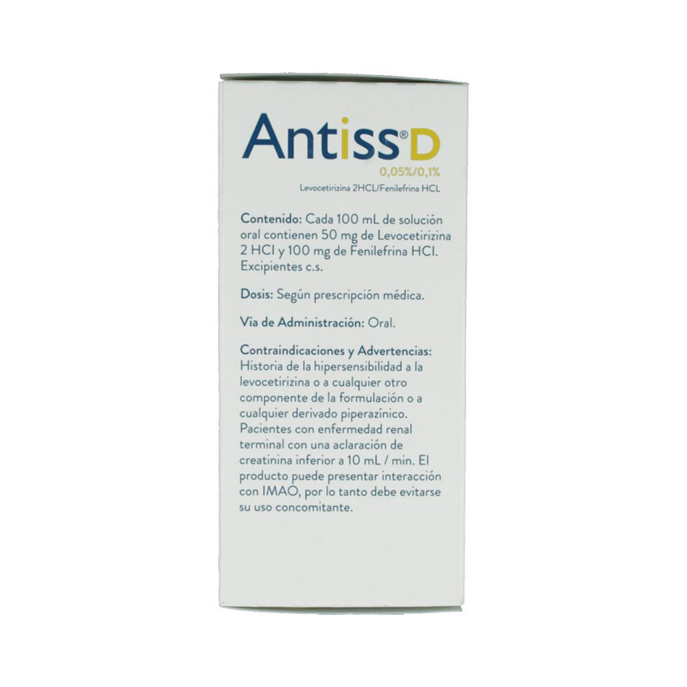 Antiss D (2.5+5)Mg/5mL Frasco X 60mL Solución Oral