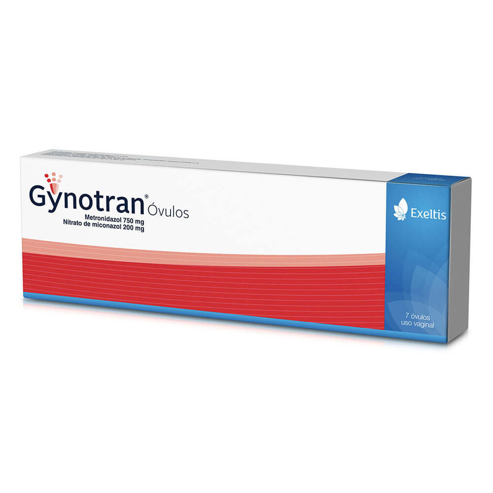 Gynotran Óvulos Uso Vaginal 750Mg+200Mg Caja X 7