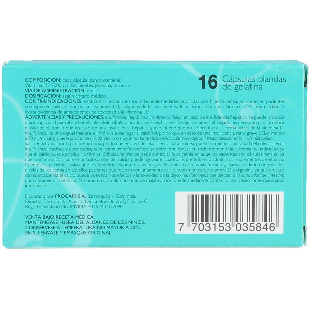 Deferol 7000 UI Capsula Blanda Caja X 16