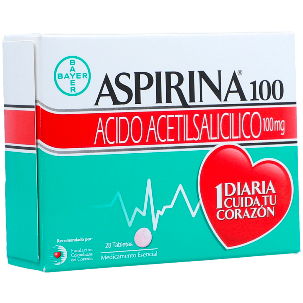 Aspirina Tabletas 100 mg Blister X 28