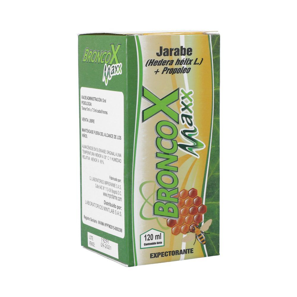 BroncoXmaxx Jarabe (0.70+0.10)Gr Frasco X 120 mL