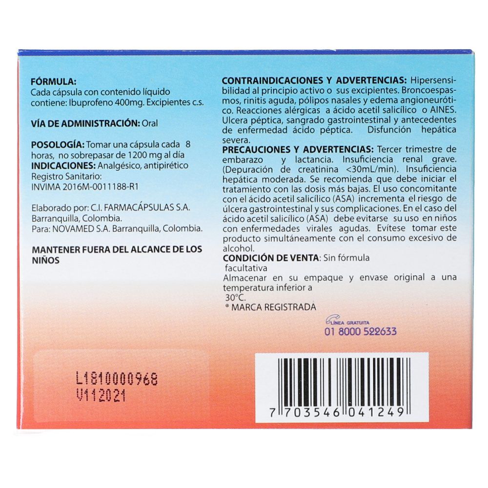 Dolorsin 400 Mg Capsula Caja X 12