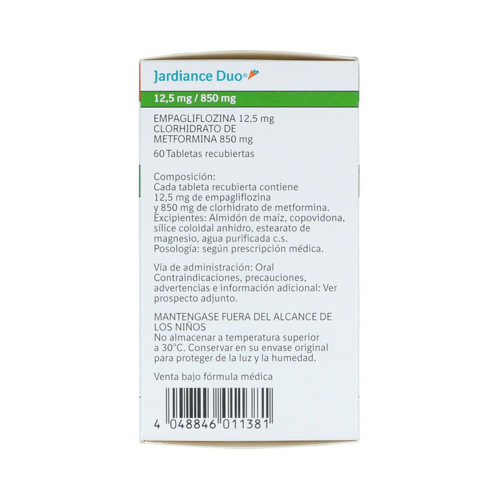 Jardiance Duo (12,5+850)Mg Caja X 60 Tabletas Recubiertas