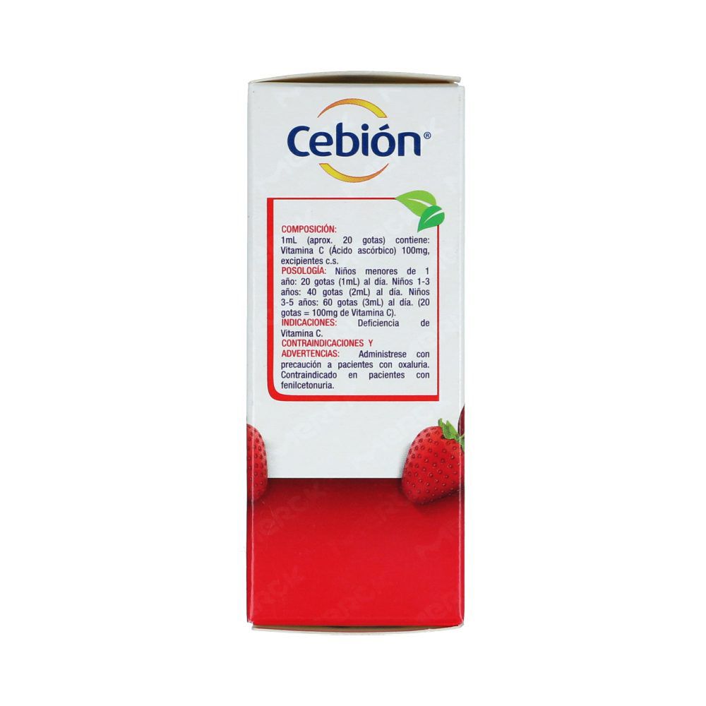 Cebión 100Mg/mL Solución Oral Frasco X 30mL Fresa
