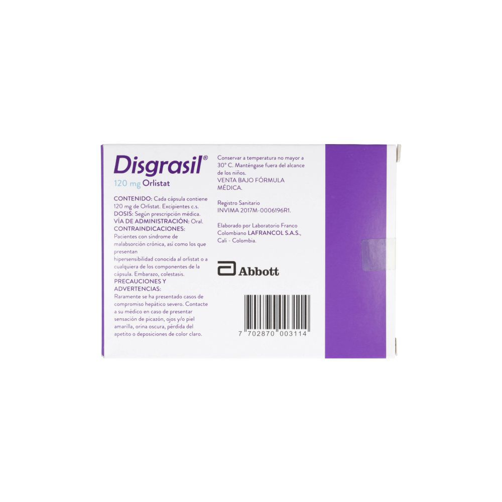 Disgrasil 120Mg Caja X 60 Cápsulas