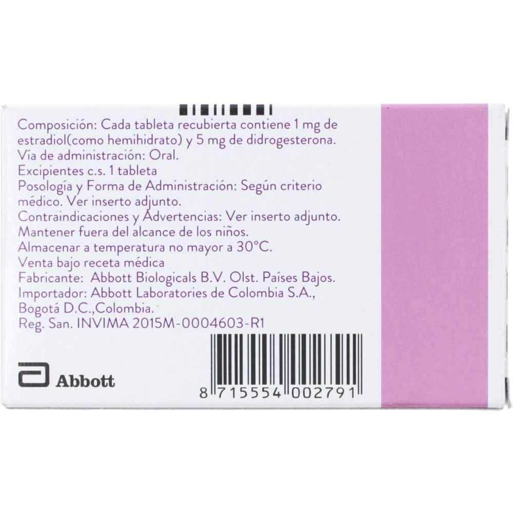 Femoston Conti Tabletas Recubiertas (1+5)Mg Caja X 28
