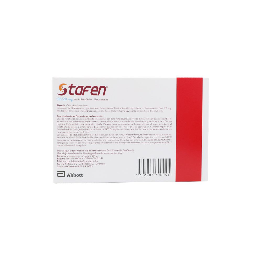 Stafen (135+20)Mg Caja X 30 Cápsulas