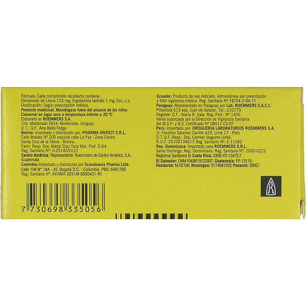 Migradorixina Caja X 10 Tabletas