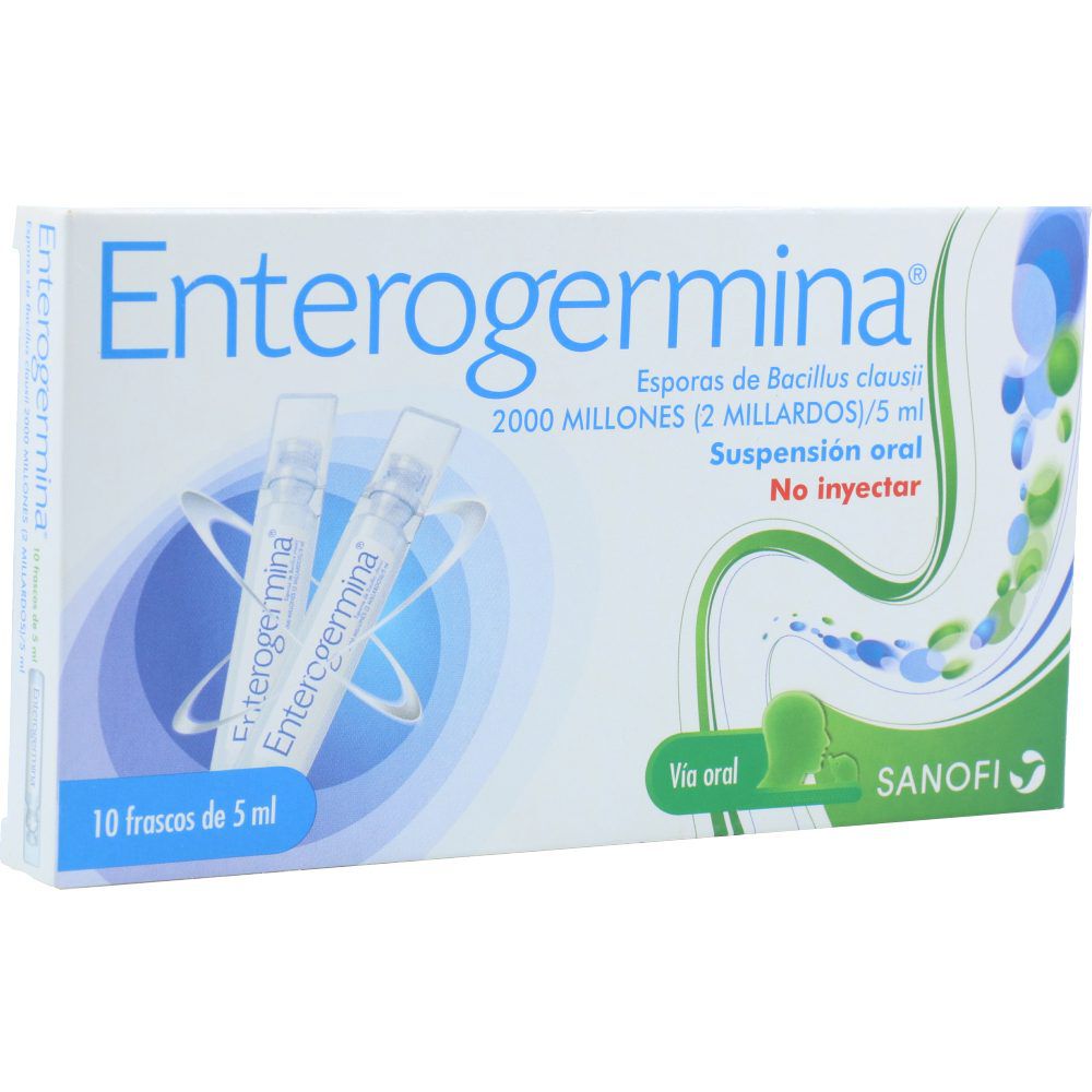 Enterogermina 2000 millones / 5mL En Suspensión Oral X 1 Caja X 10 Viables Bebibles