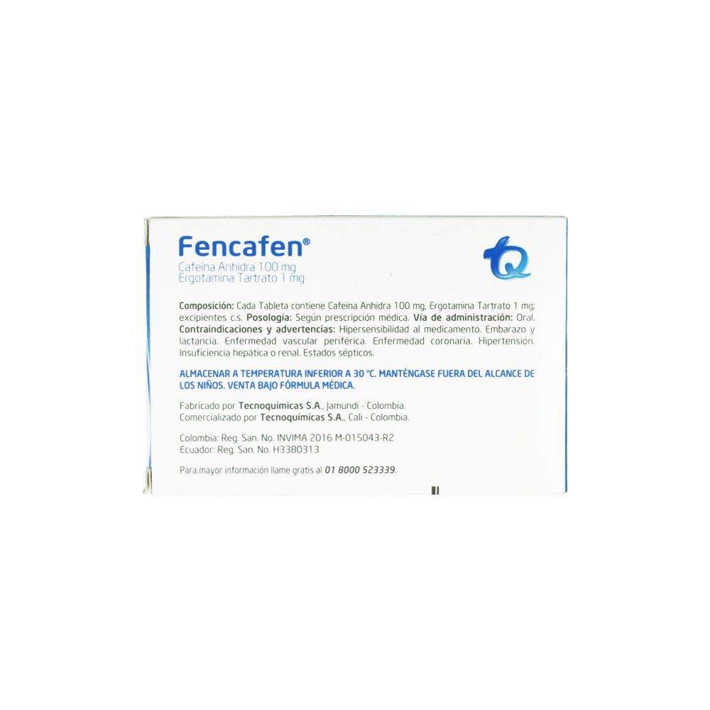 Fencafen 1Mg+100Mg Caja X 20 Tabletas