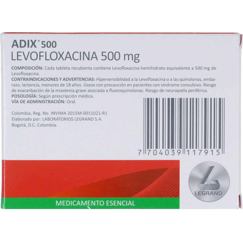 Adix 500Mg Caja X 10 Tabletas Recubiertas