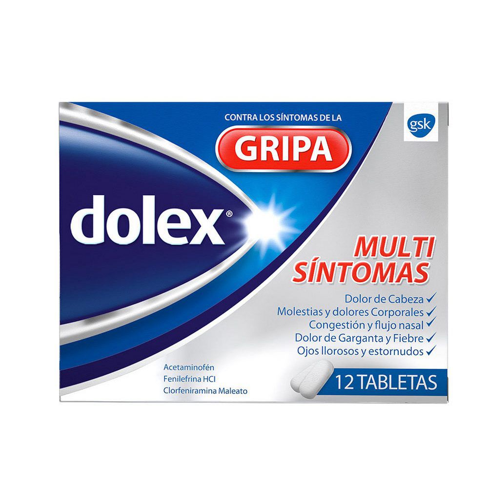 Dolex Gripa Caja X 12 Tabletas