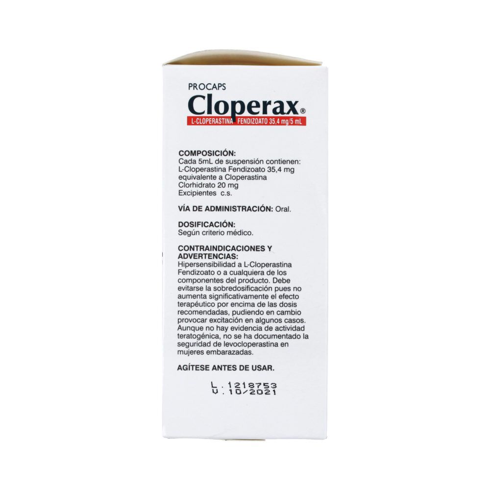 Cloperax Solución Oral 35,4Mg/5mL Frasco X 120 mL