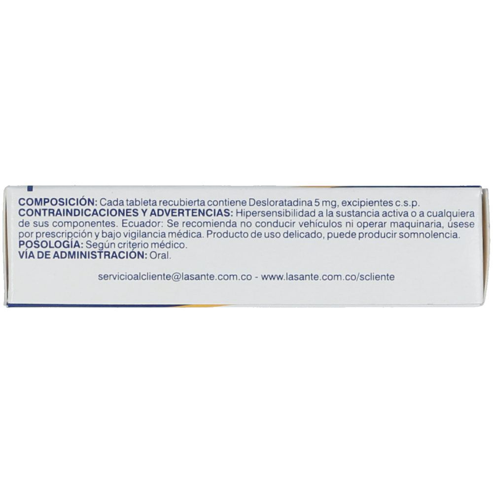 Desler 5Mg Caja X 30 Tabletas Recubiertas