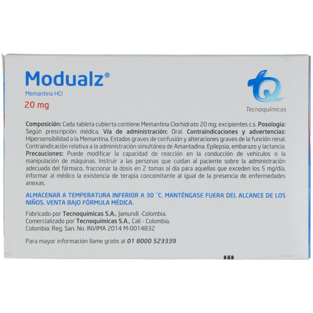 Modualz 20Mg Caja X 14 Tabletas Recubiertas