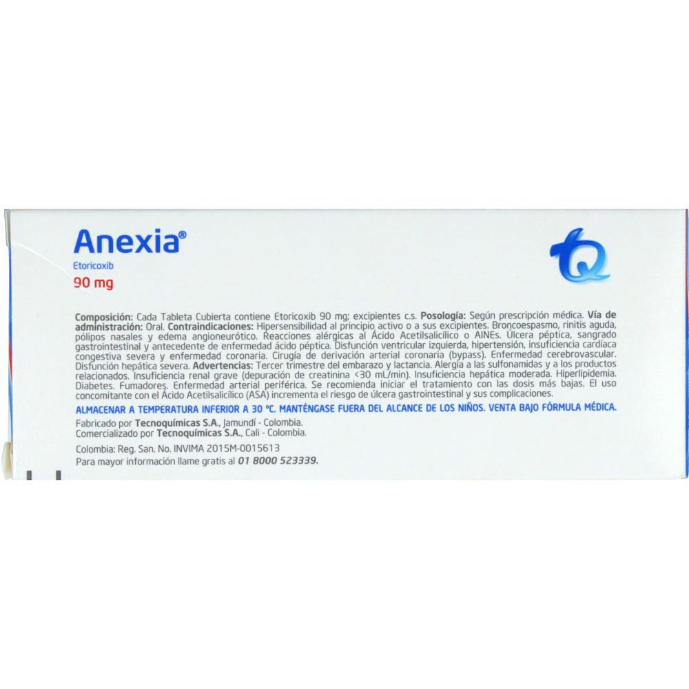 Anexia 90Mg Caja X 14 Tabletas Recubiertas