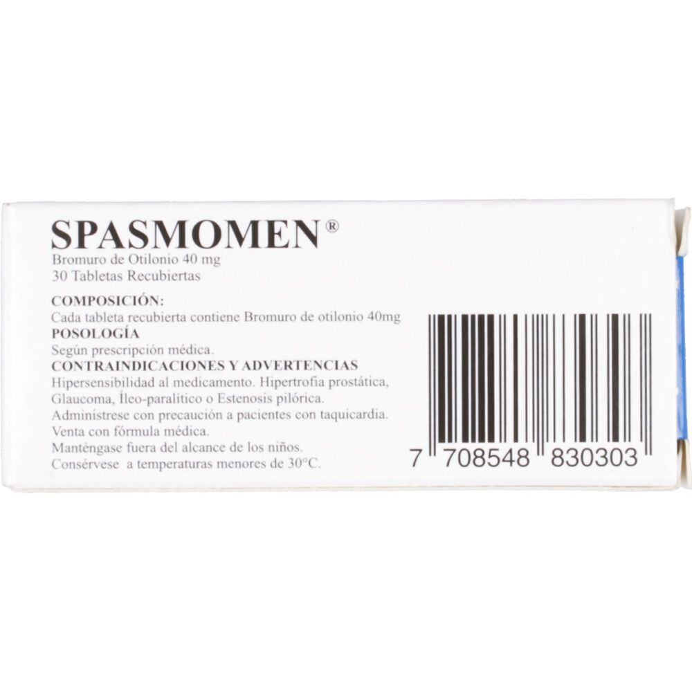 Spasmomen Tabletas Recubiertas 40Mg Caja X 30