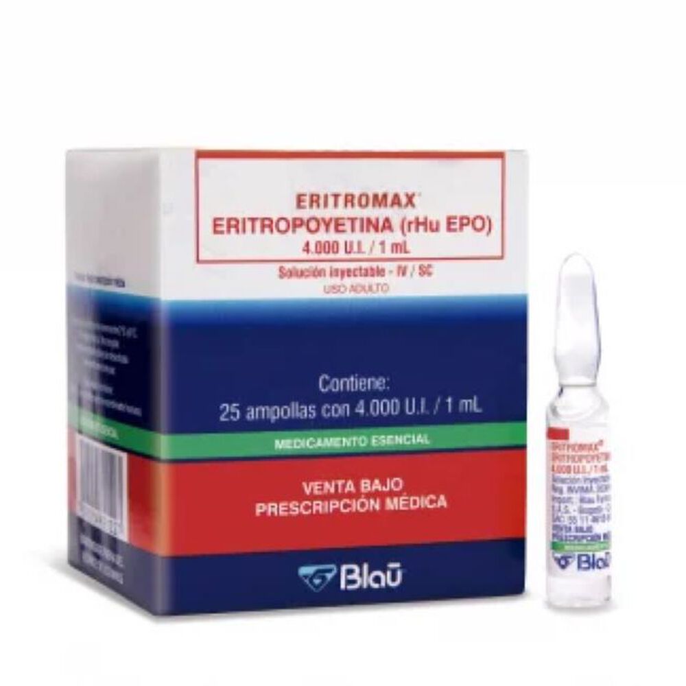 Eritromax 4000Ui/Ml Solucion Inyectable Caja X 25Frasco