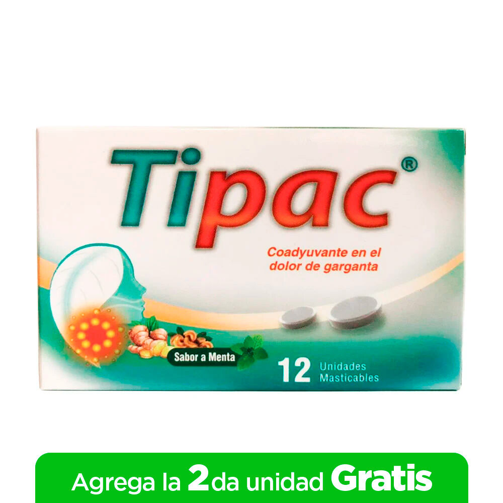 Tipac Tabletas Masticables Menta | Cruz Verde